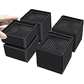 Amazon.com: MYMULIKE Bed Risers Set of 4-Oversized Adjustable Bed Raise ...