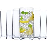 Amazon.com | US Acrylic Classic Plastic Reusable Drinking Glasses (Set of 8) 12oz Rocks & 16oz ...