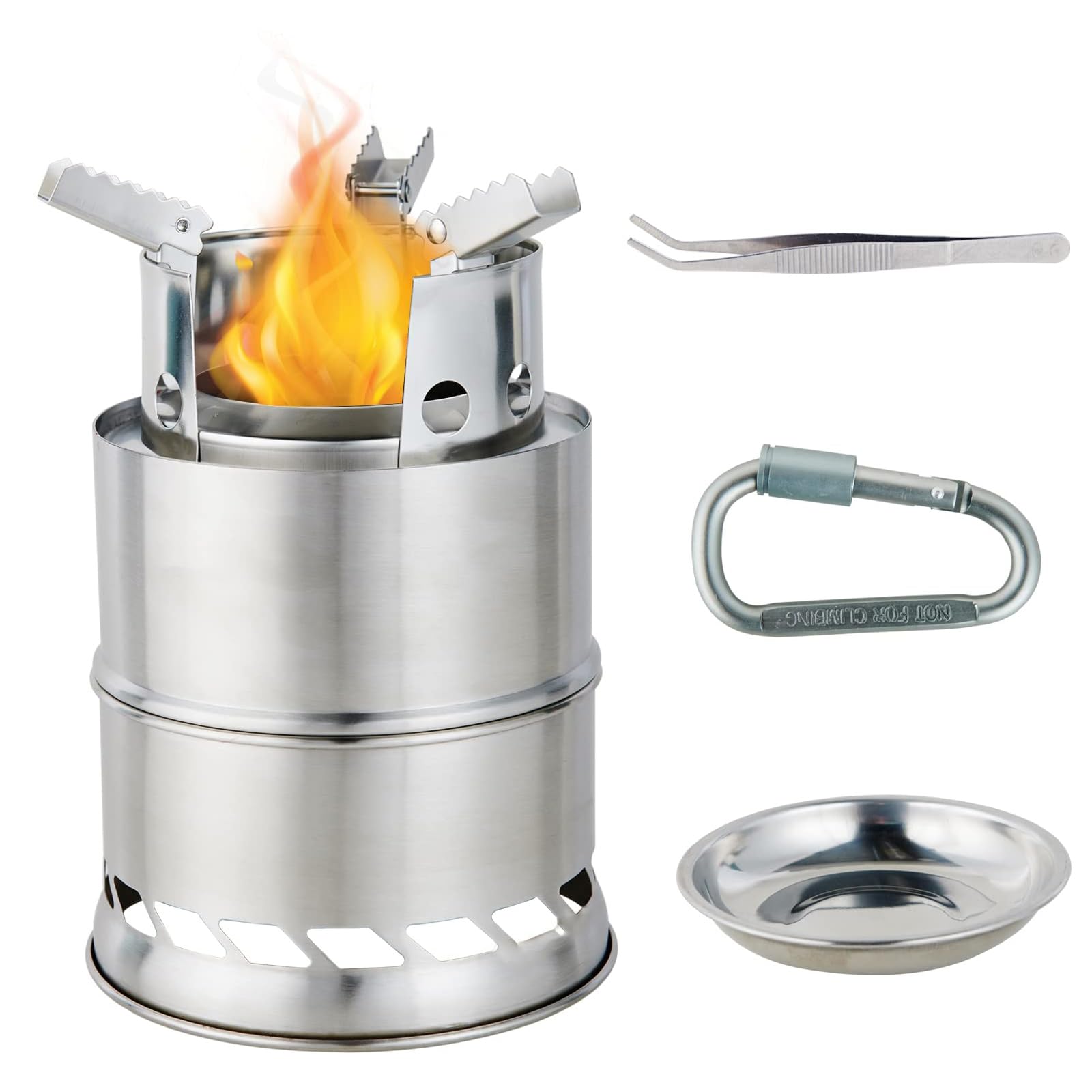 Mua Mini Portable Wood Burning Stove with BBQ Grill,Camping Hiking ...