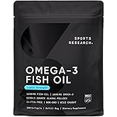 Amazon.com: Sports Research Triple Strength Omega 3 Fish Oil - Burpless Fish Oil Supplement w ...