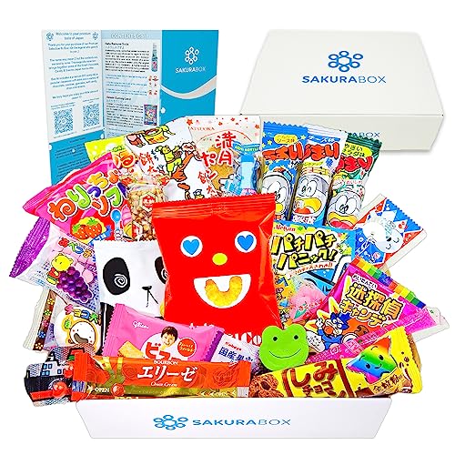 Sakura Box Japanese Snacks & Candy 30 Piece Dagashi Set Gift (Box) in ...