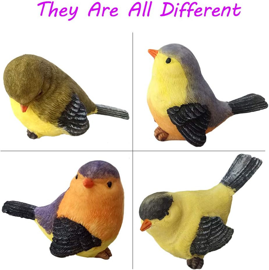 EQLEF Garden Ornaments Animals for Outdoor, Set of 4 Funny Garden ...