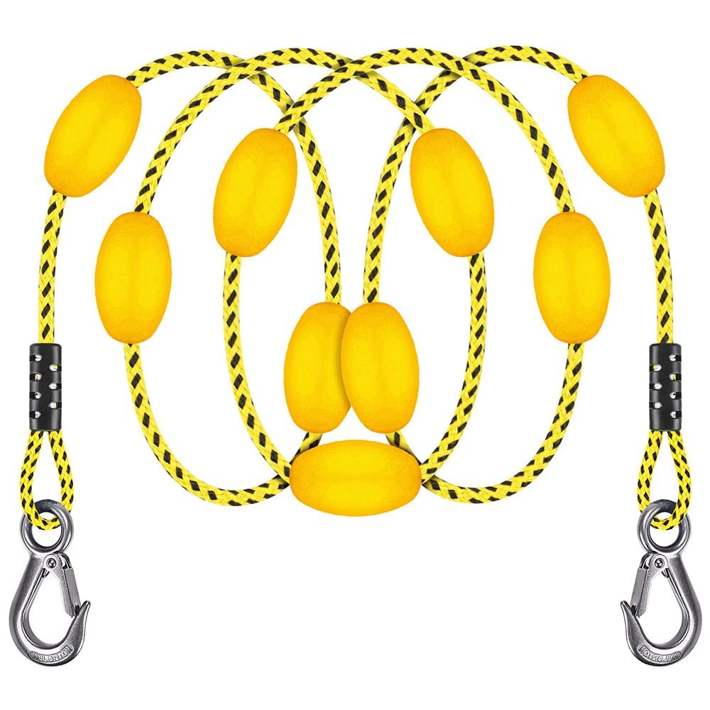 65ft Tow Rope, Boating Tow Ropes for 1-4 Rider Towable Tubes, W/Floats ...