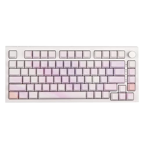EPOMAKER Peach Sunset 133 PBT Keycaps Set, Side-Printed and Lit Shine ...