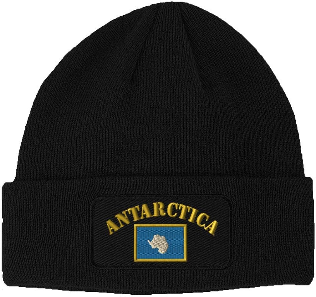 Amazon.com: Speedy Pros Patch Beanie for Men & Women Antarctica Flag ...
