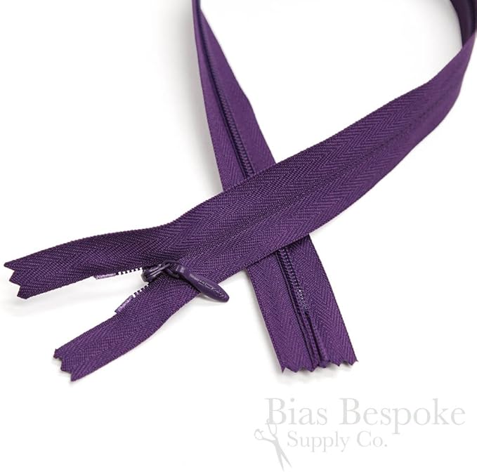 Amazon.com: Set of 12 Imperial Purple Invisible Zippers, 16 Inch, Bias ...