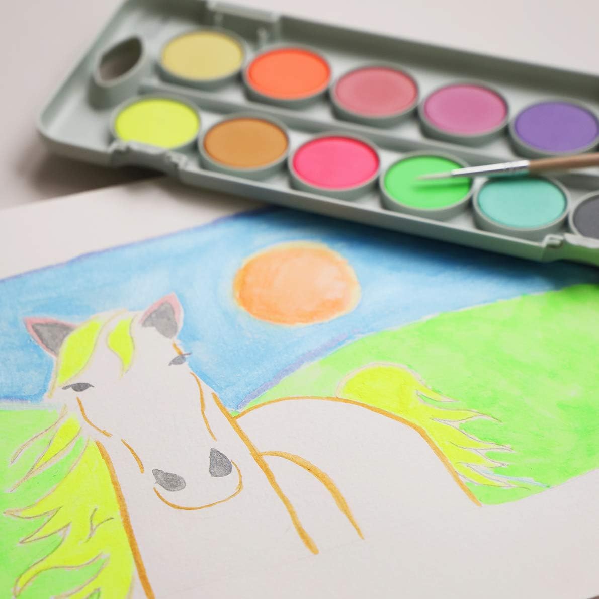 Morocolor PRIMO, Watercolors in tablet, 8 colors metallic palette 4 ...