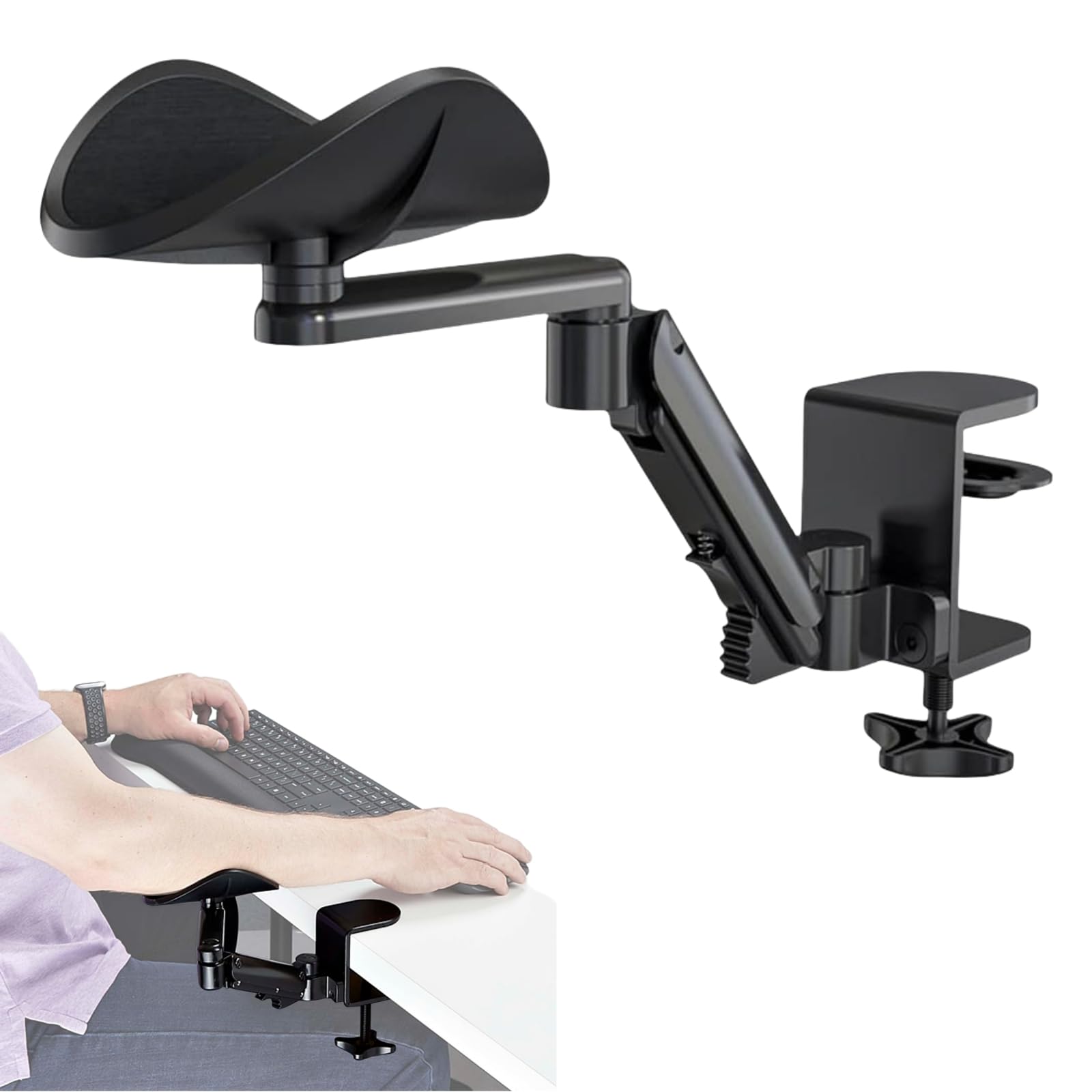 Universal Arm Rest Support Extender for Desk, Adjustable Height Clamp ...