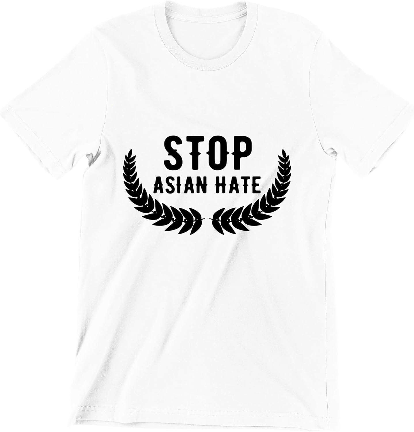 Amazon.com: Rakimo Men's Stop Aapi Hate Violence Short Sleeve T-Shirt Crewneck Tee White Small ...