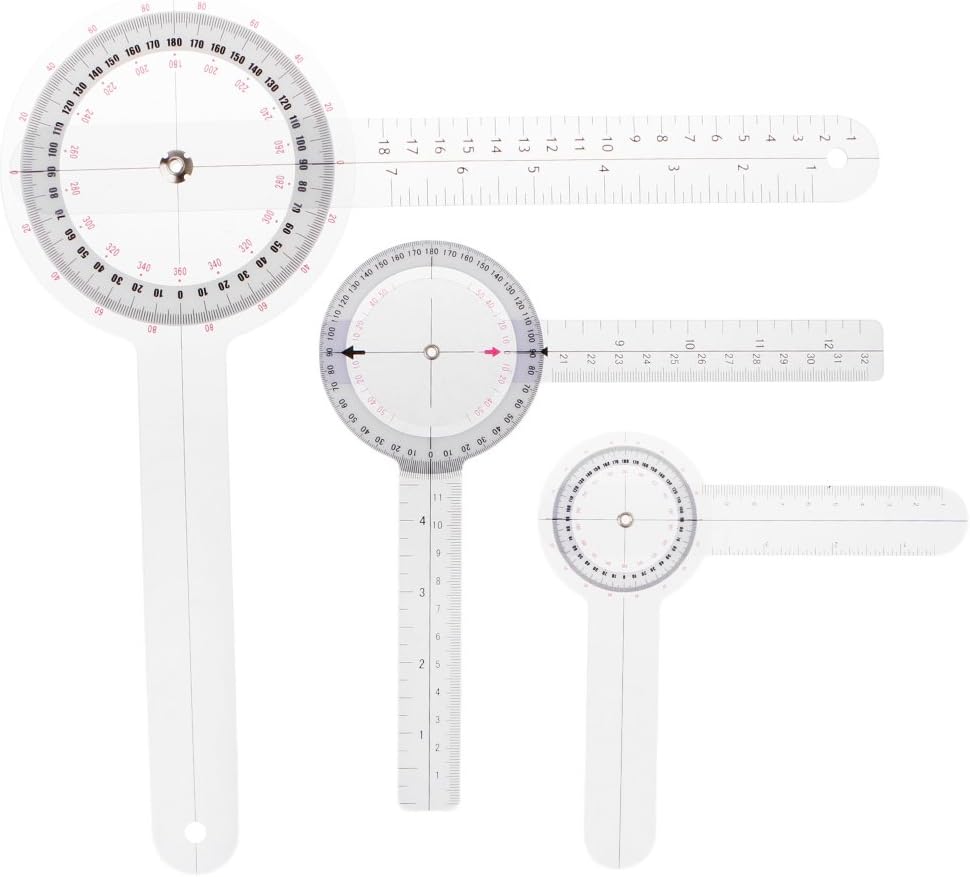 Test e misurazione Righello Medico goniometro Set di 3 goniometri ...
