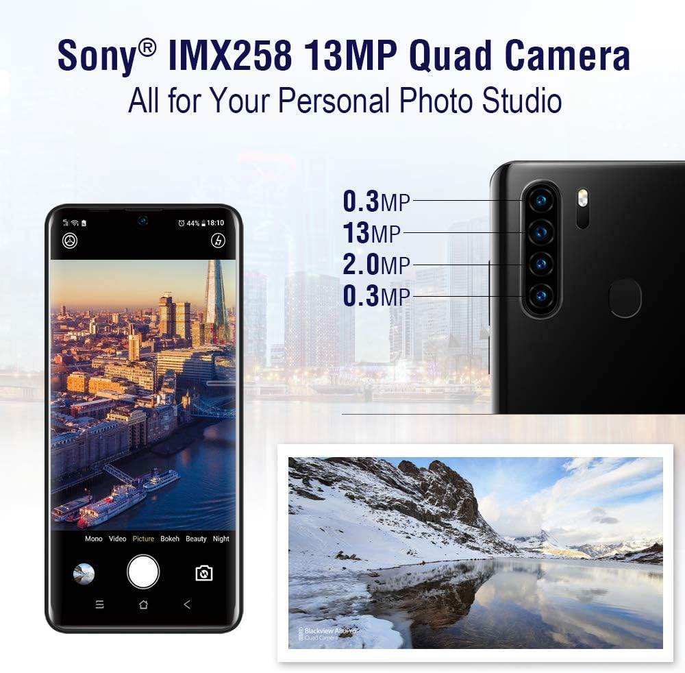 4G Mobile Phone, Blackview A80 Plus Smartphone SIM Free Android 10 ...