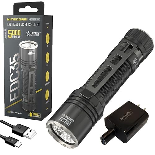 EdisonBright Nitecore EDC35 5000 Lumen LED USB-C Rechargeable powerful ...