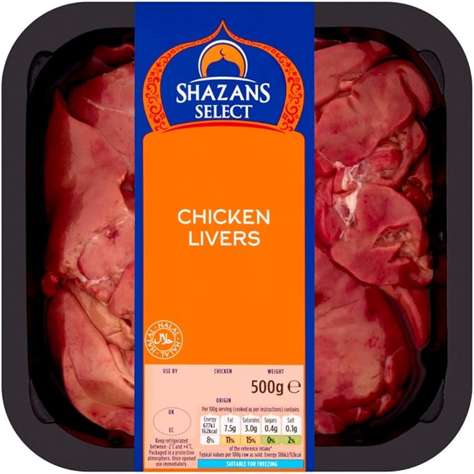 Shazans Select Chicken Livers, 500g: Amazon.co.uk: Grocery