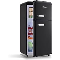 Amazon.com: DEMULLER Mini Fridge Dual Door Refrigerator with Freezer, 3 ...