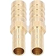 Barbed Fitting Splicer, 2 Pcs Brass Hose Barb Assistant Splicer Reducer ...