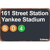 Amazon.com: New York City Yankee Stadium Tin Subway Sign : Home & Kitchen