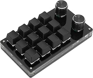 Amazon.com: Cryfokt One Handed Programmable Mechanical Keyboard, 12 ...