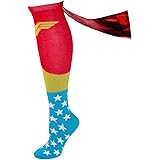 Amazon.com: DC Comics Men's Robin Juniors Knee High Cape Sock, Red, One ...