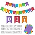Amazon.com: DIY Rainbow Banner Set Include 26 Letters Stencil, Make ...