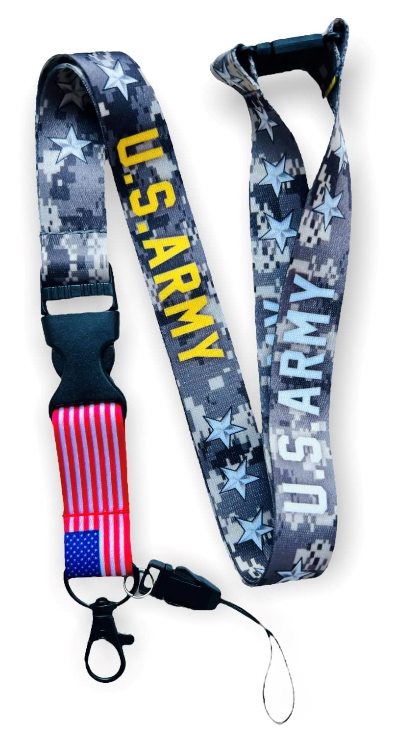 Mua Military Army Lanyard Keychain ID Card Badge Holder with Detachable ...