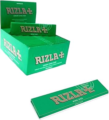Rizla Green King Size Big Cigarette Rolling Papers Box, 50 booklets ...