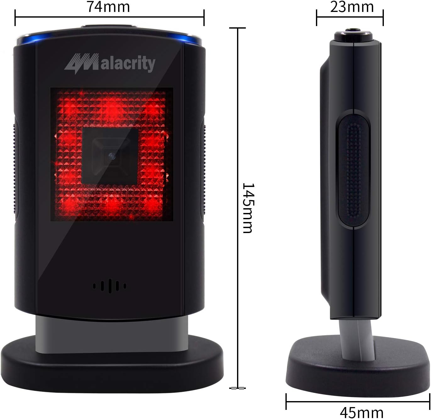 Alacrity 9203 Handsfree 2D 1D Wired Barcode Scanner, Omnidirectional ...