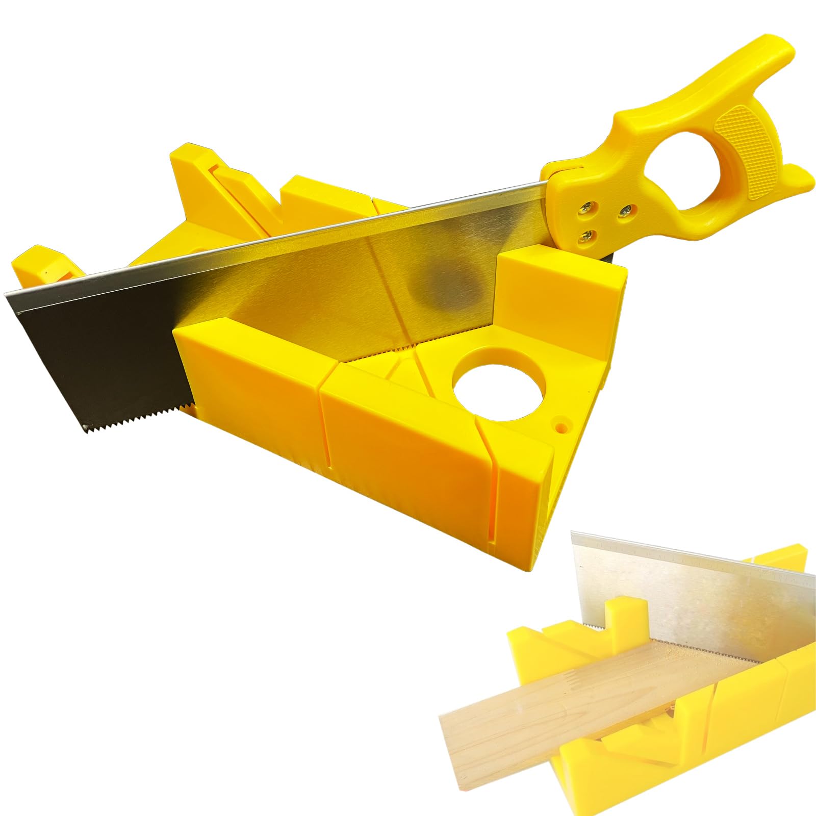 Mua Mitre Box and Saw Set,12”Miter Box with 14”Back Saw for Crafting ...