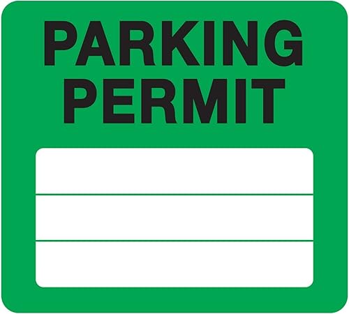 Amazon.com: Parking Permit Pass Stock Static Cling Windshield Sticker ...