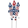 Amazon.com: Glitzhome 30"H Metal Patriotic Firecracker Yard Stake,Happy ...