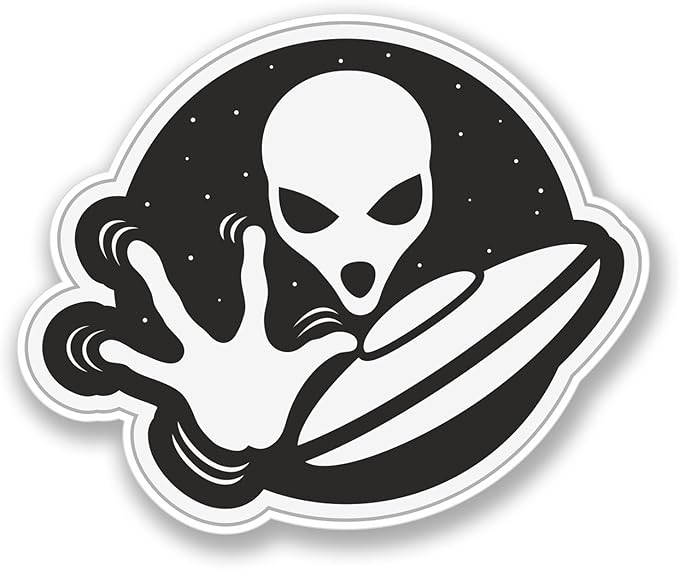 Amazon.com : 2 x UFO Alien Stickers : Everything Else