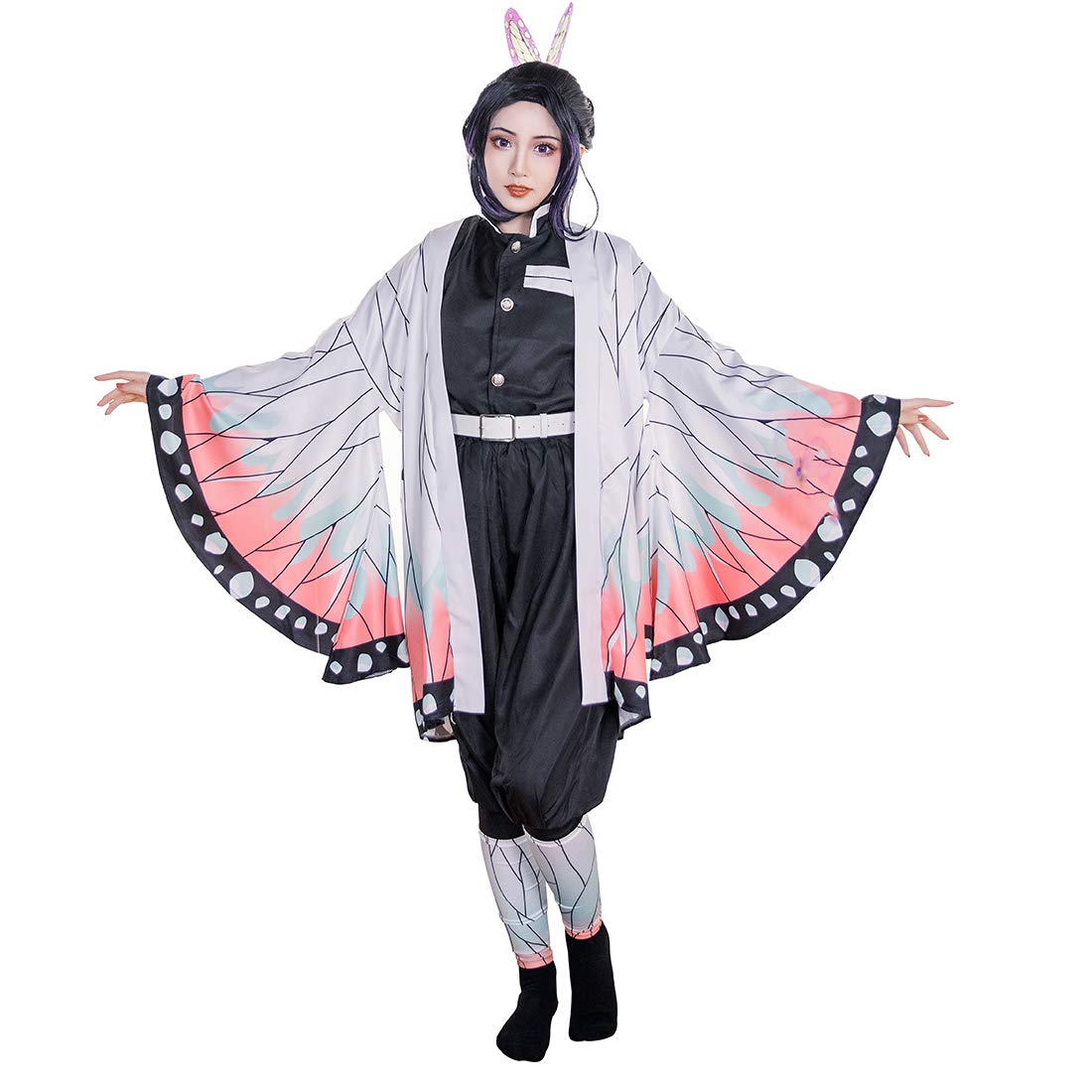 Buy DUNHAO COS Women's Demon Slayer Kimetsu no Yaiba Kochou Shinobu ...