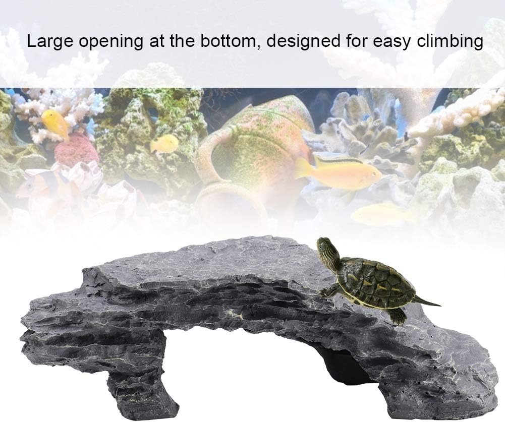 HelloCreate Reptile Accessories Hiding Cave Aquarium Tortoise Reptile ...