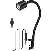 Led Clamp Work Light, 1200Lumens 19 inch Flexible Gooseneck Lamp with ...