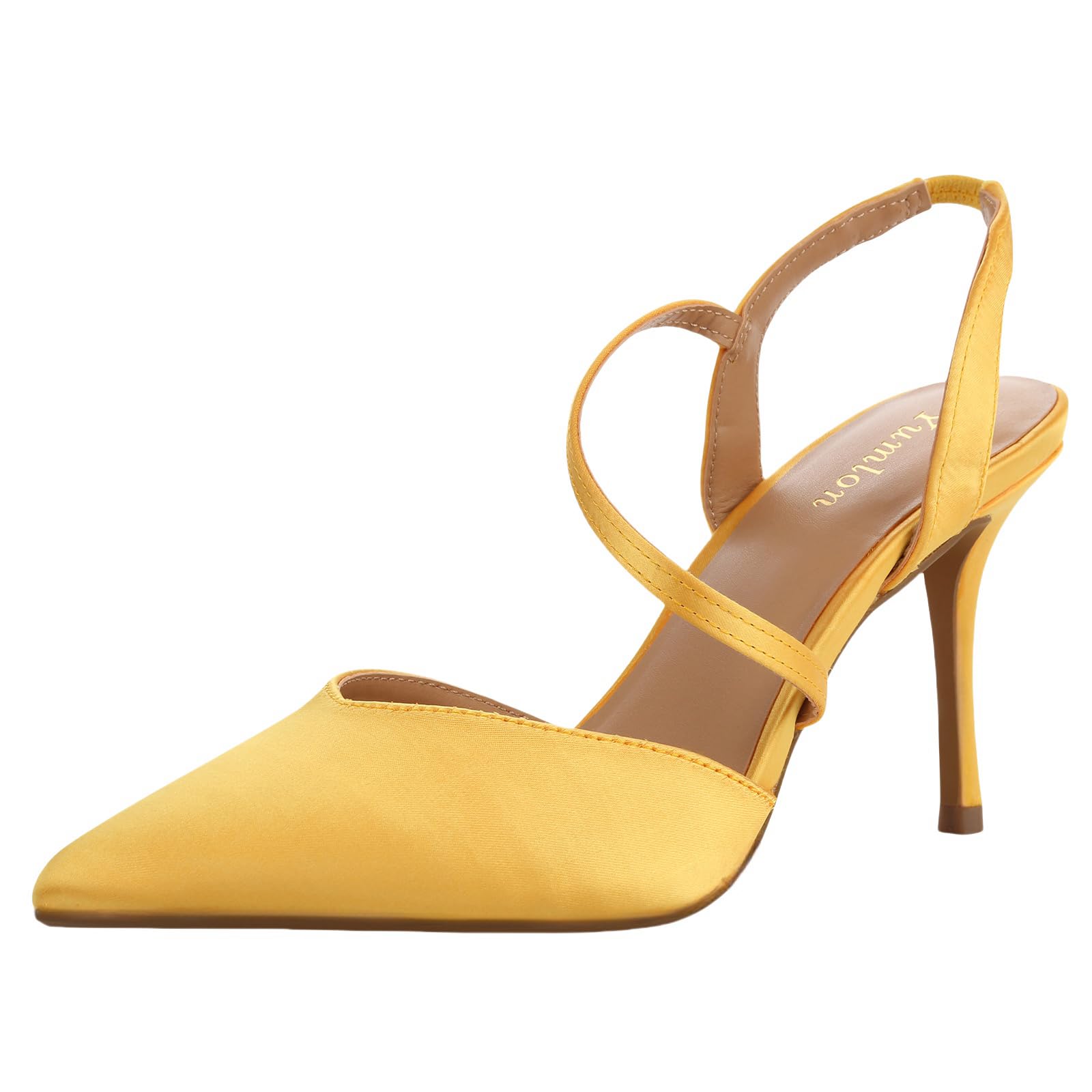 Women's Closed Toe High Stiletto Heel for Women 3.3 Inch Ankle Strap ...