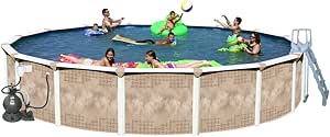 Amazon.com: Splash Pools Round Deluxe Pool Package, 24-Feet by 52-Inch ...