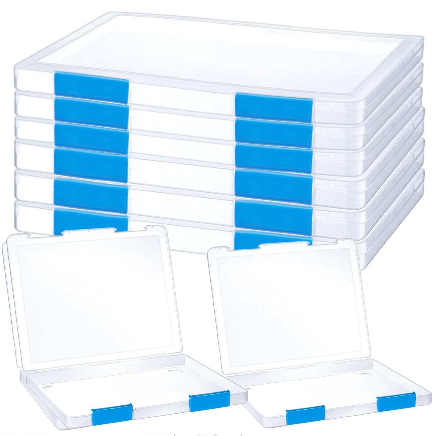 LonlyEagle 6 Pack A4 File Portable Project Case, Plastic Storage Box ...