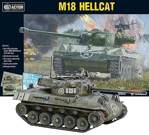 US Army M18 Hellcat Tank Destoyer - 1:56 / 28mm Plastic Scale Model Tank for Bolt Action by ...