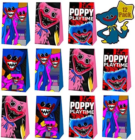 12 Pack Poppy Playtime Party Candy Favors Gift Bags Birthday Party ...