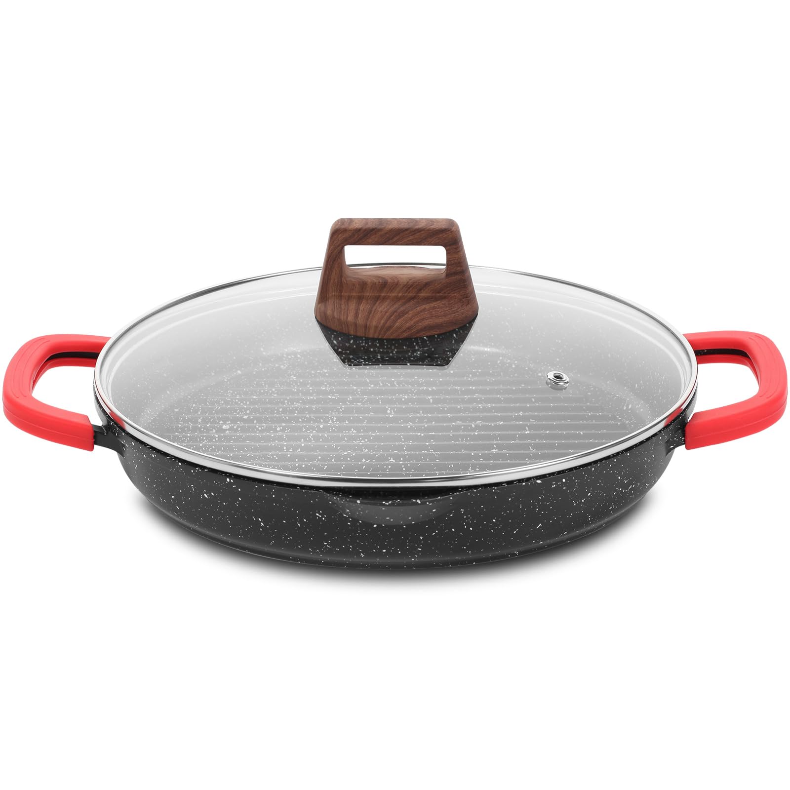 ESLITE LIFE Nonstick Grill Pan for Indoor Cooking, Versatile Induction ...