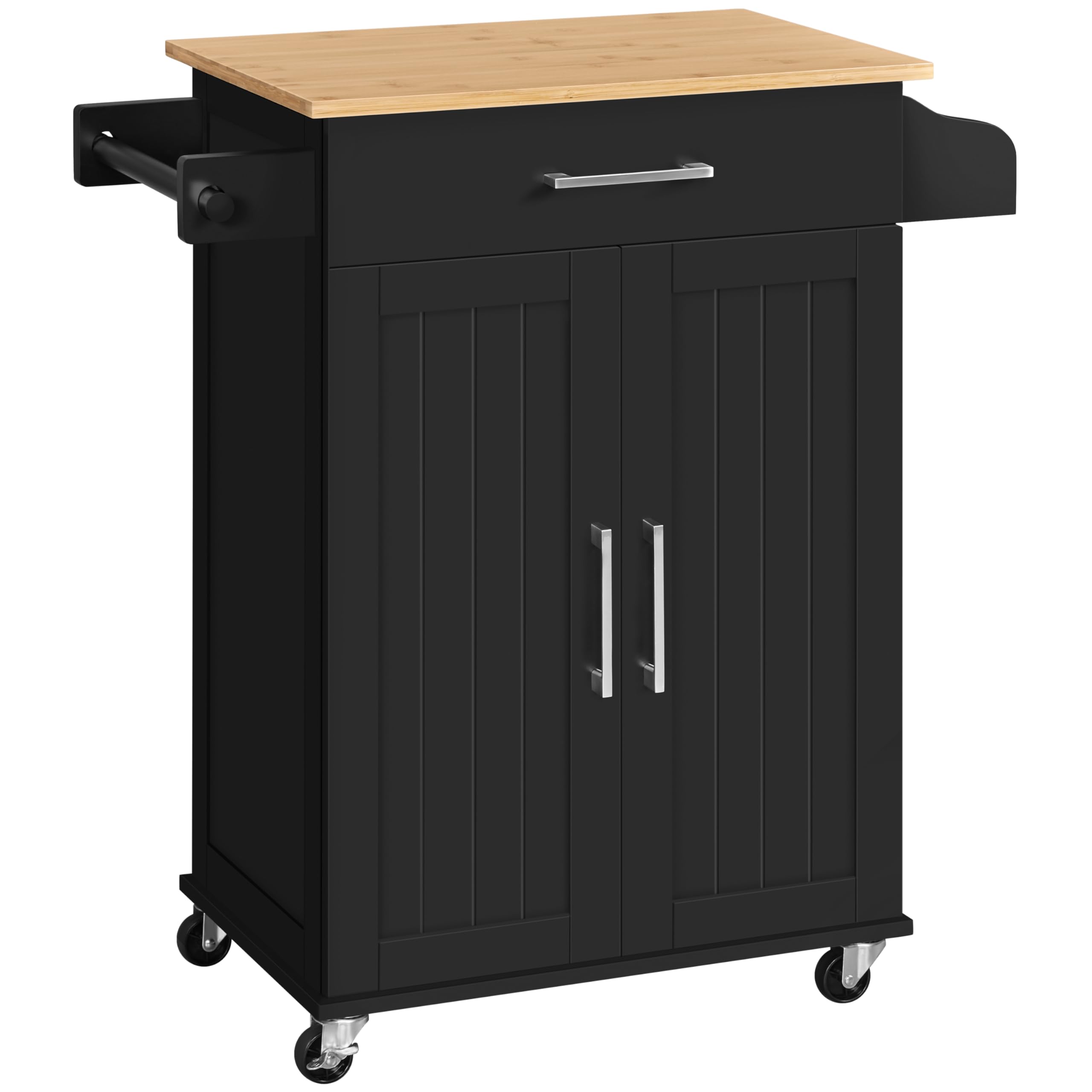Yaheetech Kitchen Island on Wheels with Storage Cabinet, Rolling ...