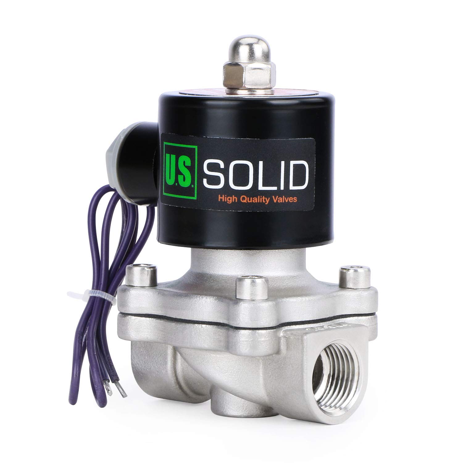 3/4" Stainless Steel Electric Solenoid Valve 12V DC G Thread N.C. Air ...