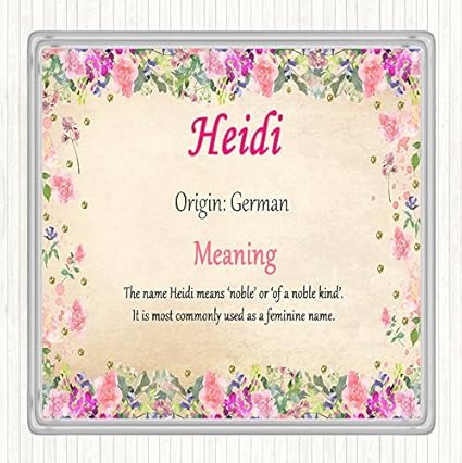Heidi Name Meaning Drinks Mat Coaster Floral: Amazon.co.uk: Office Products