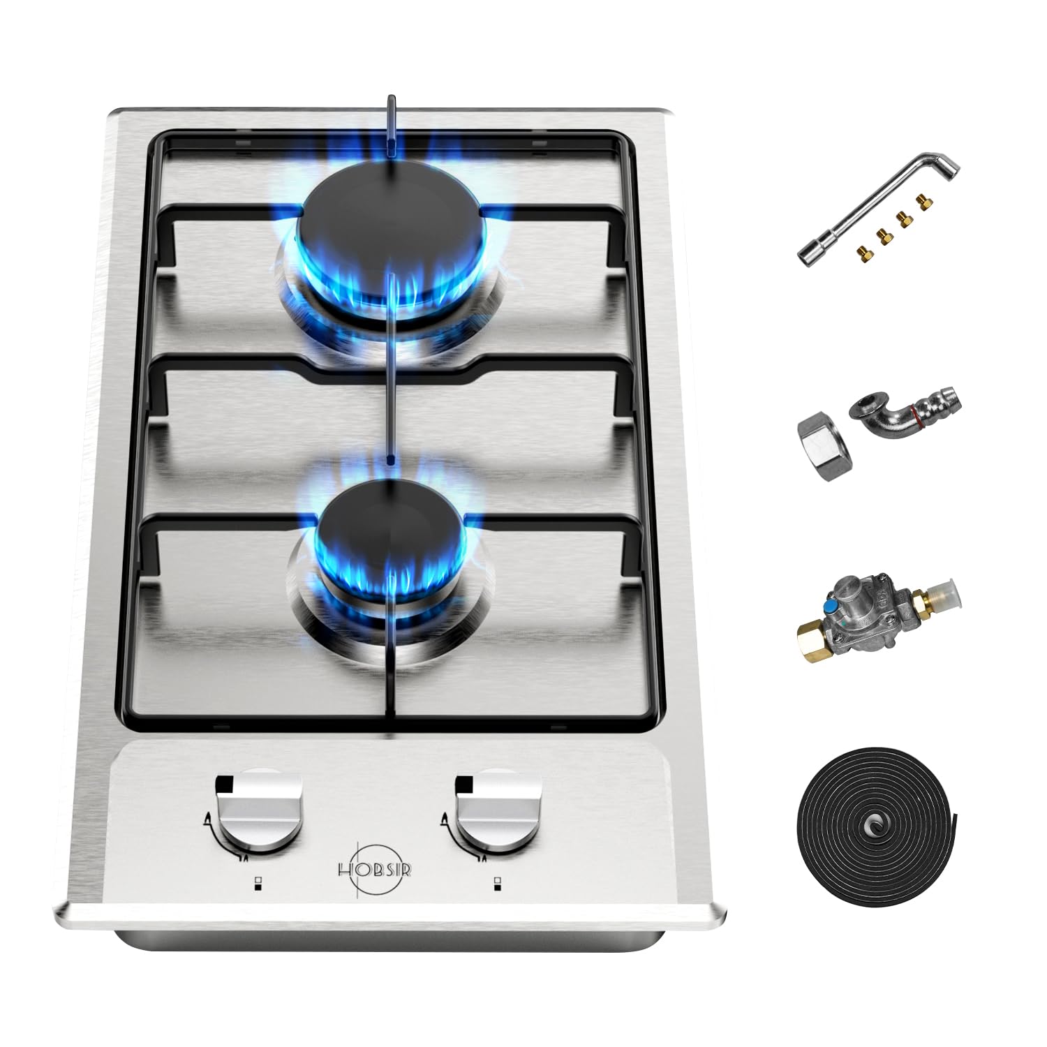 Mua Hobsir 2 Burner Propane Gas Cooktop, 12 Inches Stainless Steel ...