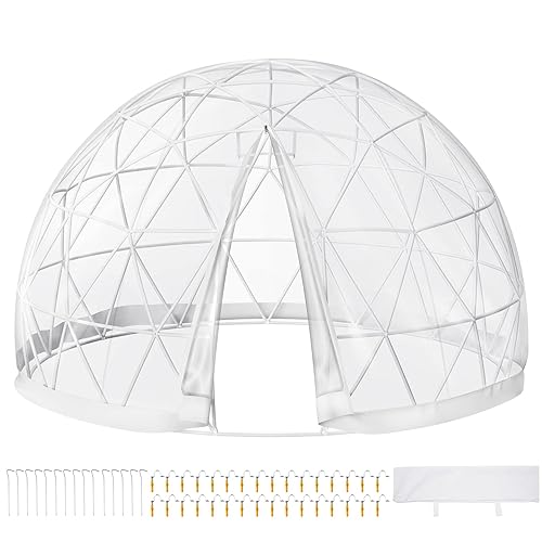 VEVOR Garden Dome 12ft - Geodesic Dome with PVC Cover - Lean to ...