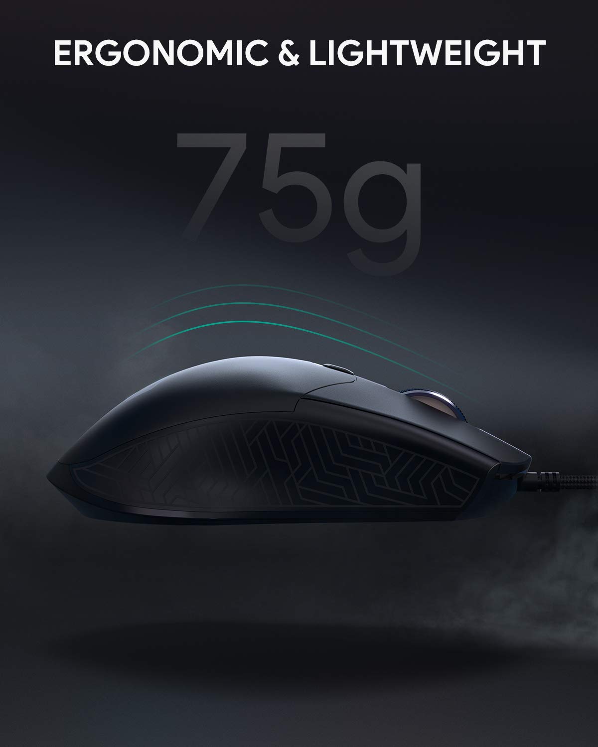 AUKEY Scarab Gaming Mouse [Lightweight 75g] 7200 DPI Optical Mouse, RGB ...
