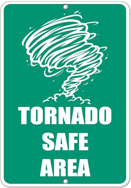 Amazon.com : Tornado Safe Area Hazard Sign Emergency LABEL DECAL ...