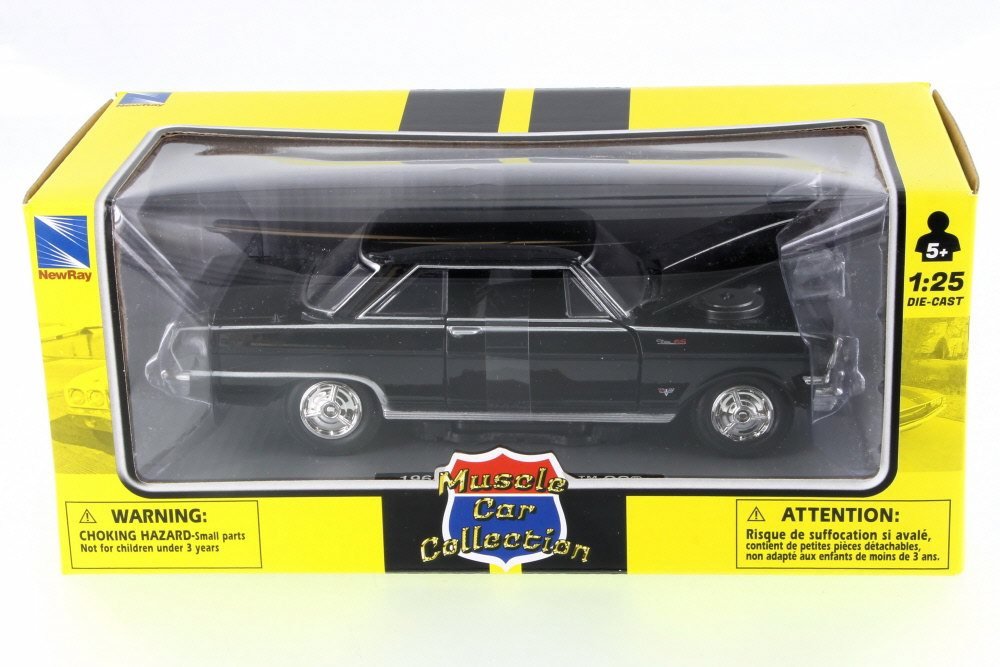 Mua New Ray 1964 Chevy Nova SS, Black 71823B - 1/24 Scale Diecast Model ...
