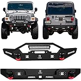 Amazon.com: Vijay Front Bumper Compatible with 1997-2006 Wrangler TJ ...