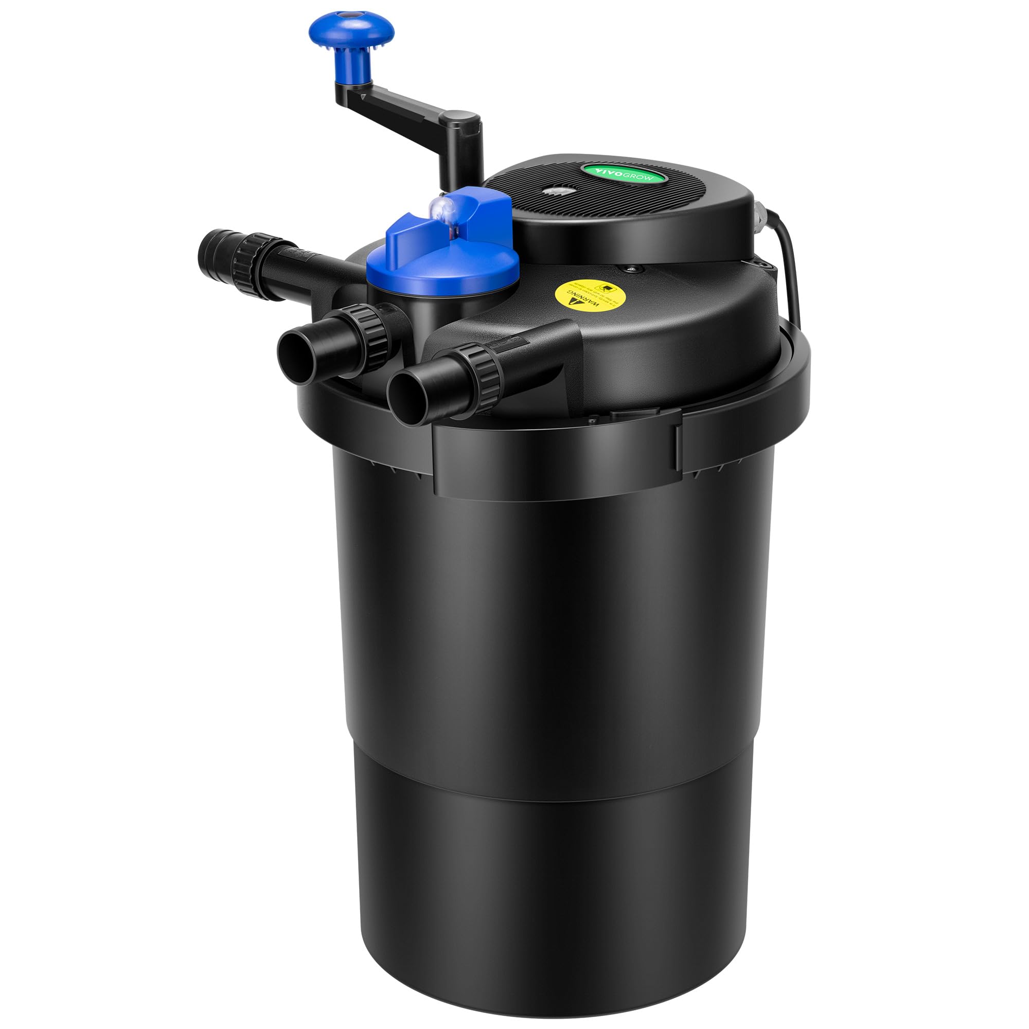 VIVOGROW Bio Pressure Pond Filter, with 13W UV-C Light, 1840 GPH ...