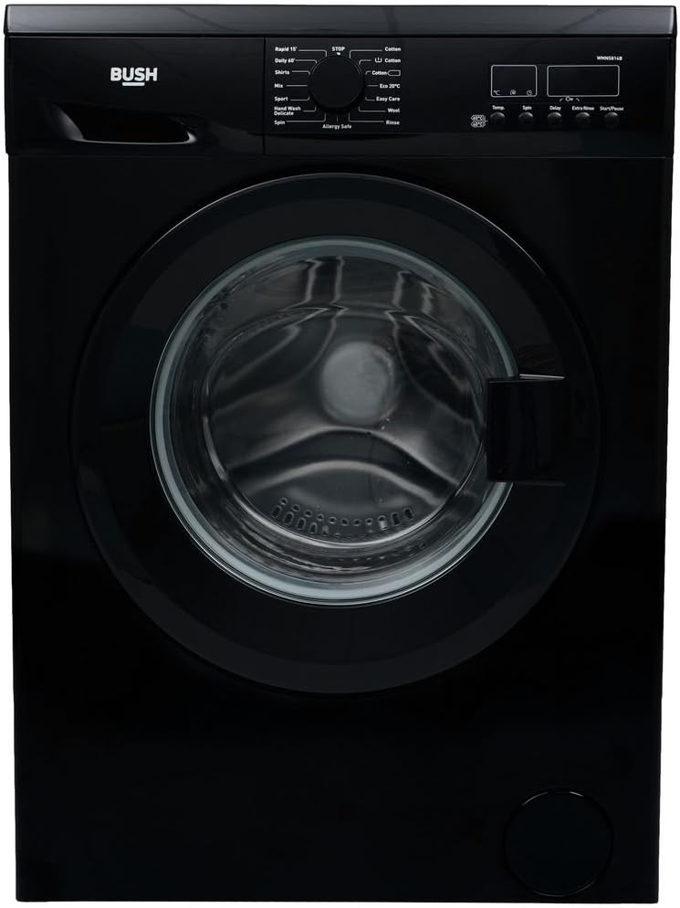Bush - 8KG 1400 Spin Washing Machine - Black: Amazon.co.uk: Large ...